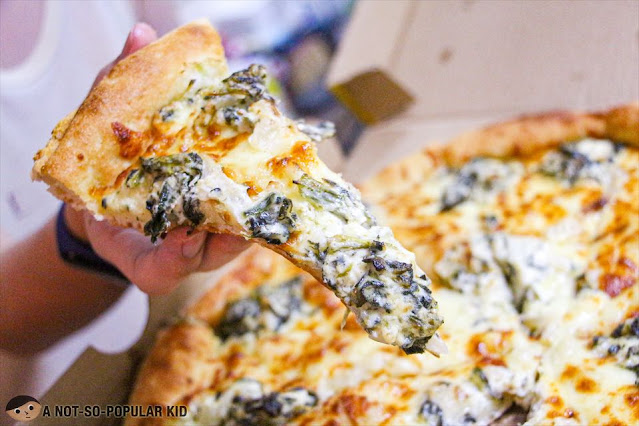 Angel's Pizza - Creamy Spinach Dip + Double Deal Delivery - A Not-So ...