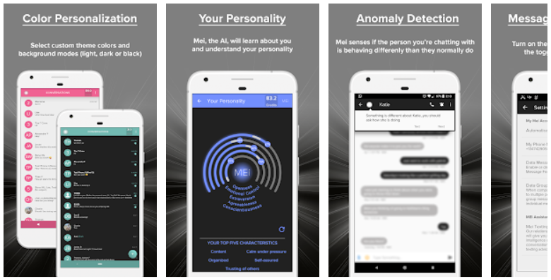Mei - Messaging with AI (Artificial Intelligence) Mobile App - Youth Apps