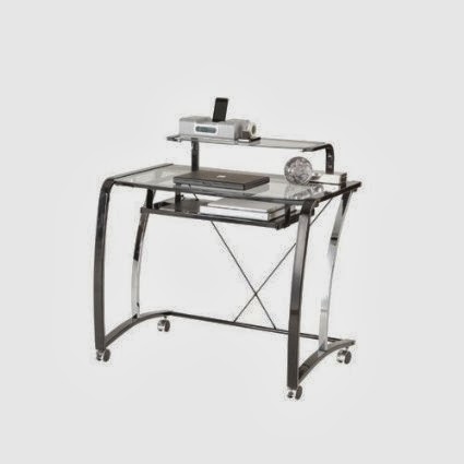 Buy Small Computer Desk Online: Small Glass Computer Desk