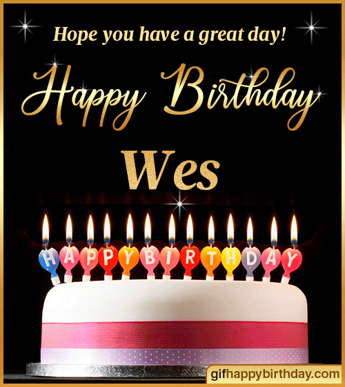 Wish Happy Birthday GIFs with Name Wes