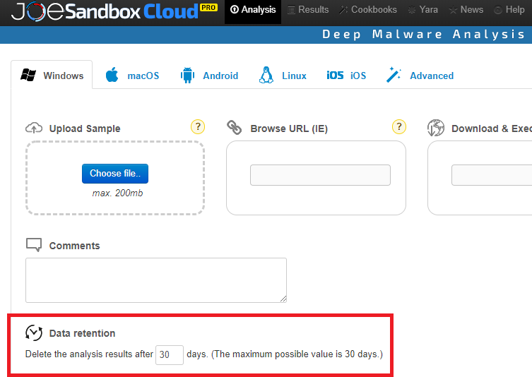 Deep Malware Analysis - Security and Data Privacy in Joe Sandbox Cloud
