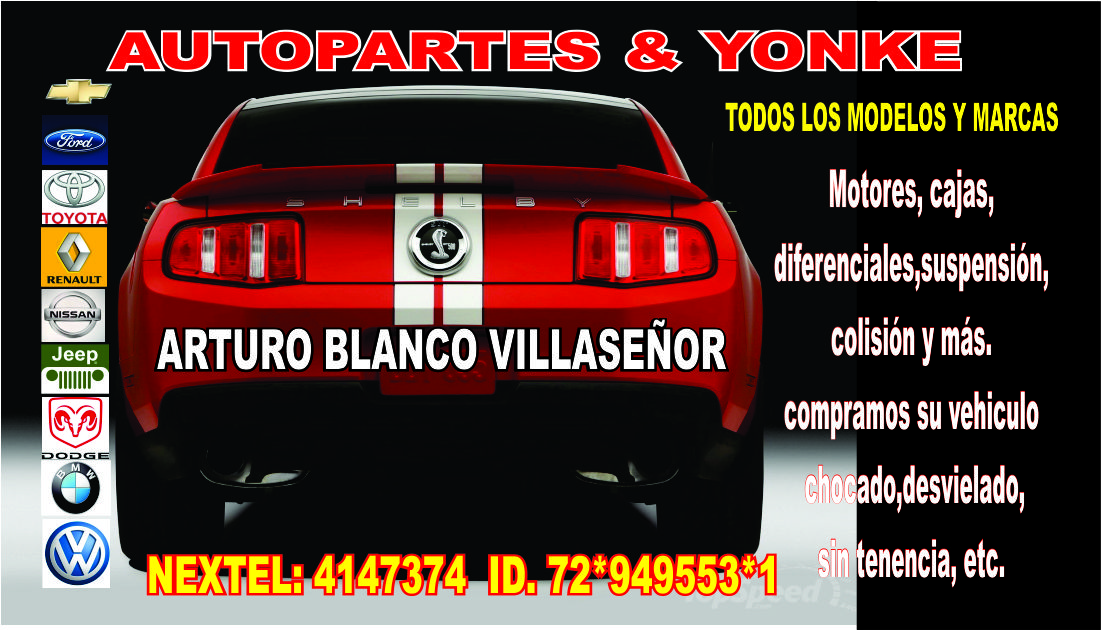 publiyimar: AUTOPARTES Y YONKE FRENTE