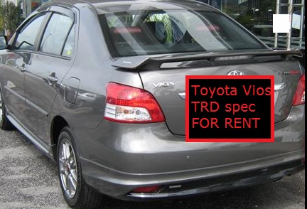Kaaf Car Rental: Toyota Vios TRD spec - Limited Edition