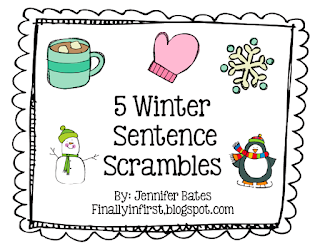 Finally in First: FREE Winter Sentence Scrambles
