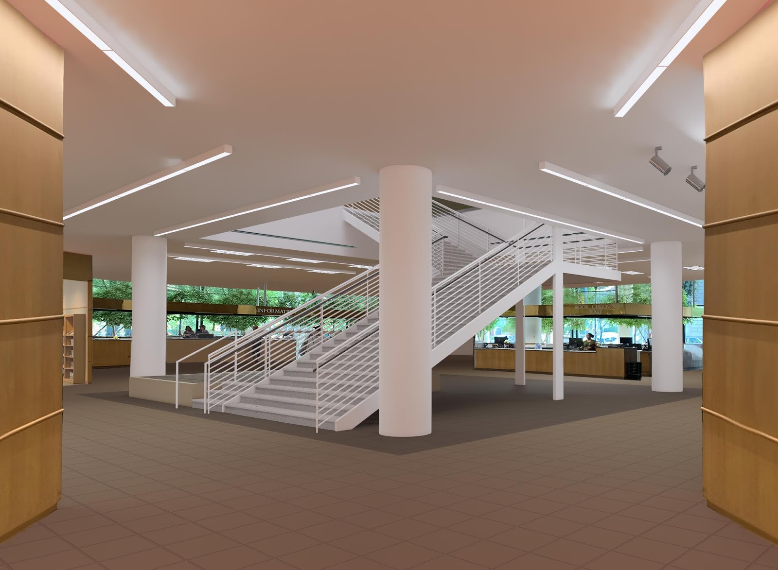 Central Library Monumental Stairs Construction Project Begins September 16