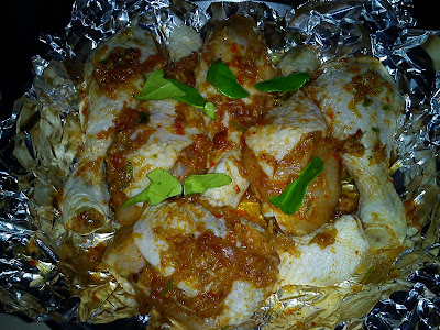 Cooking Pleasure: BAKED TOM YUM CHICKEN