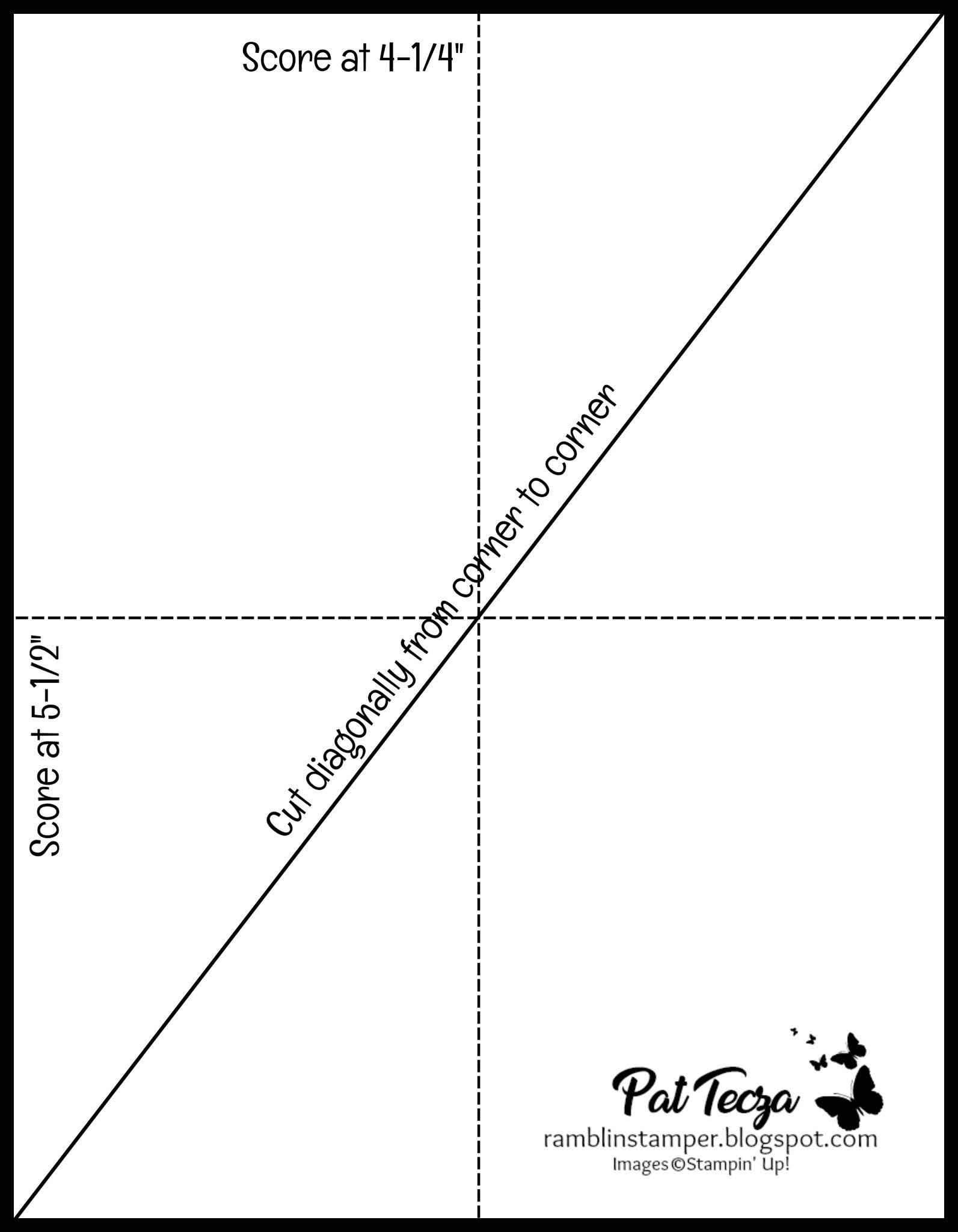 Ramblin' Stamper: Triangle Fold Card with Template