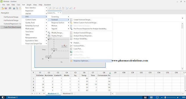 Design Of Experiments (DOE) in Minitab - Pharma Engineering