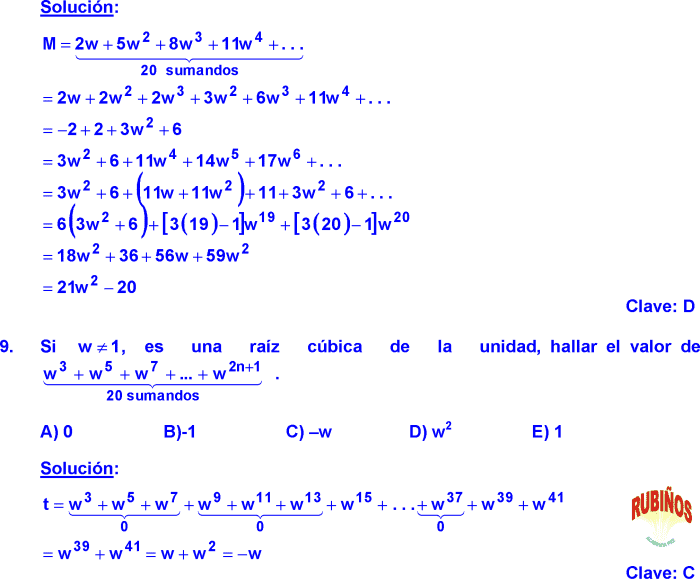 NÚMEROS COMPLEJOS PROBLEMAS RESUELTOS DE ÁLGEBRA PREUNIVERSITARIA pdf