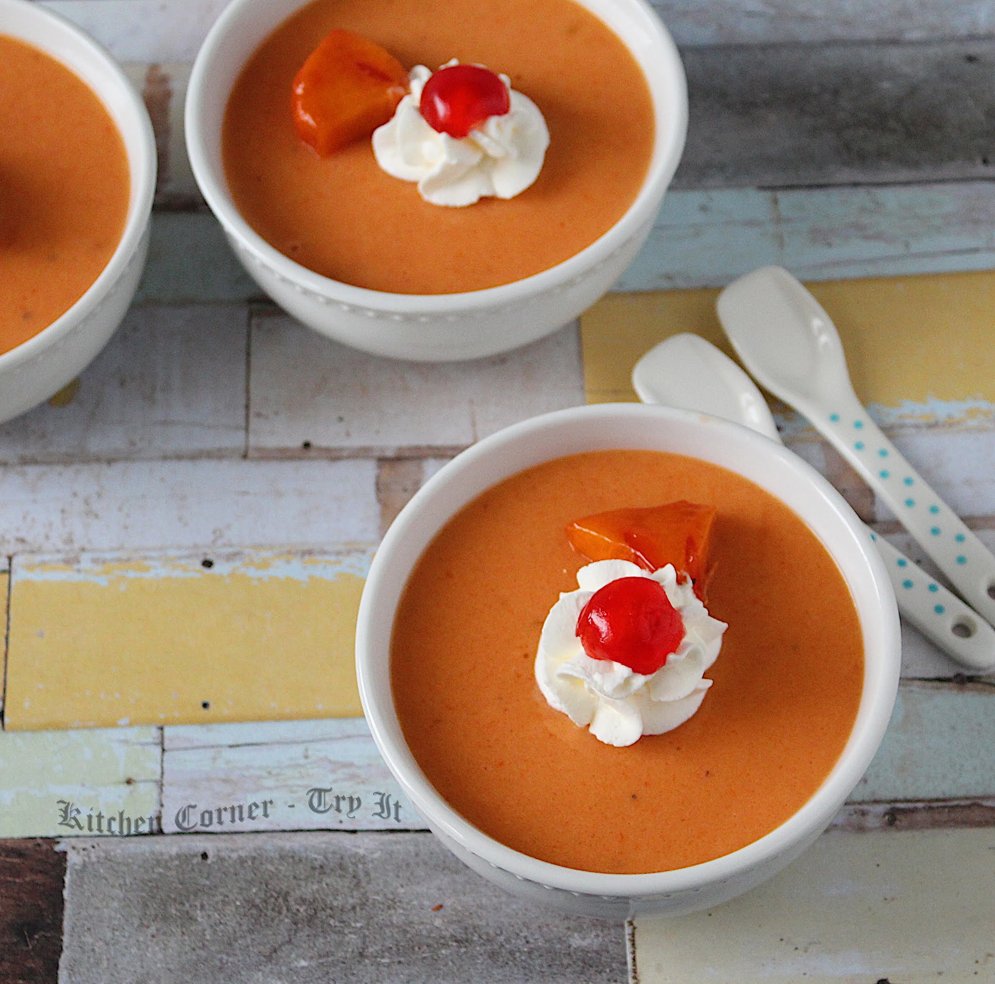 Easy Persimmon Custard Pudding