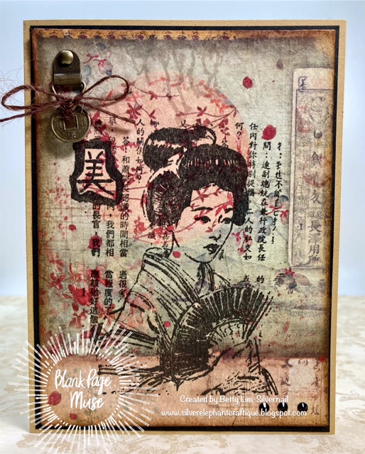 Blank Page Muse Blog: Rice Paper Collage Card