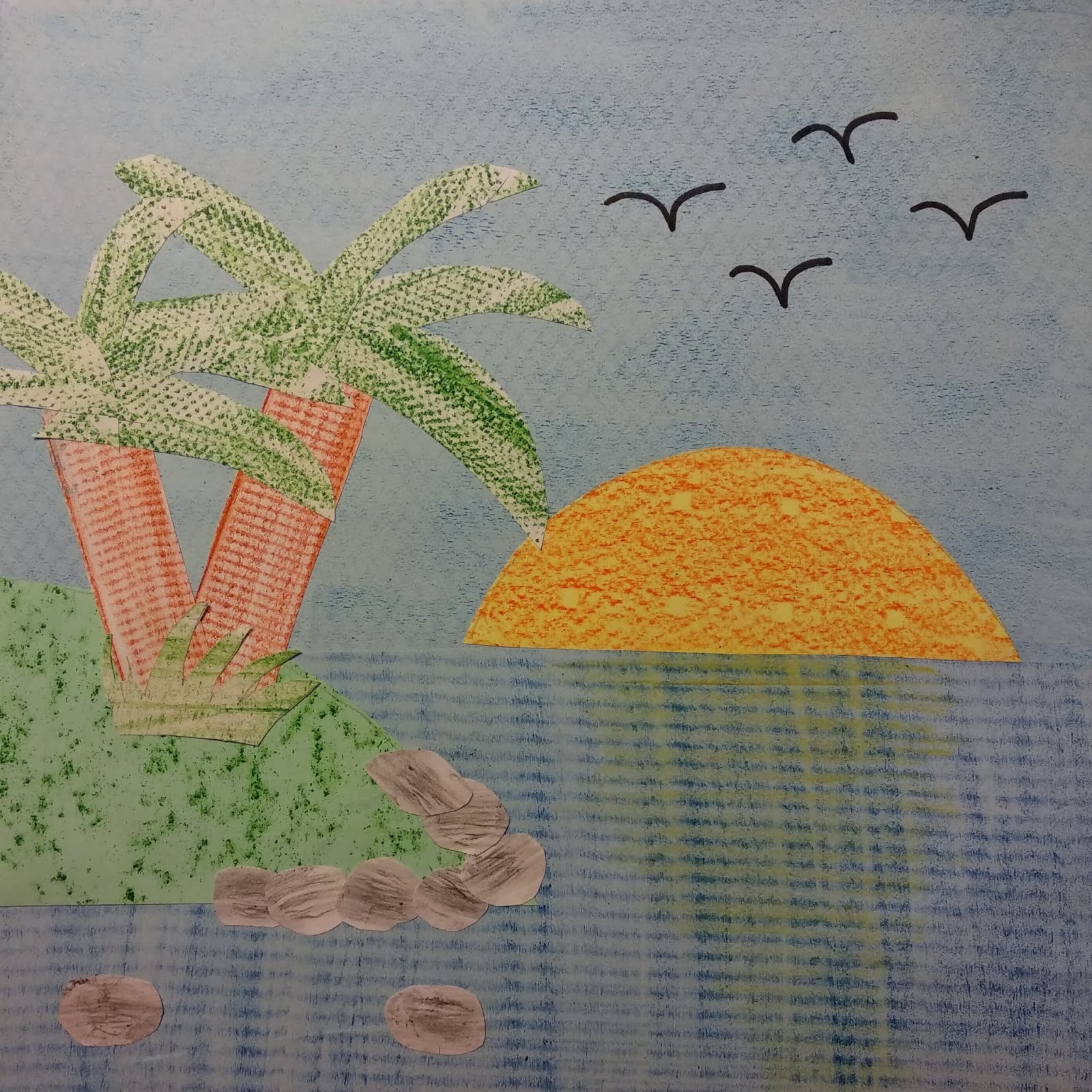 Azul turquesa bitácora de Teresa: Collages con texturas gráficas en ...