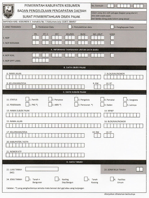 Pendamping Profesional: APLIKASI SPOP ( SURAT PEMBERITAHUAN OBJEK PAJAK )