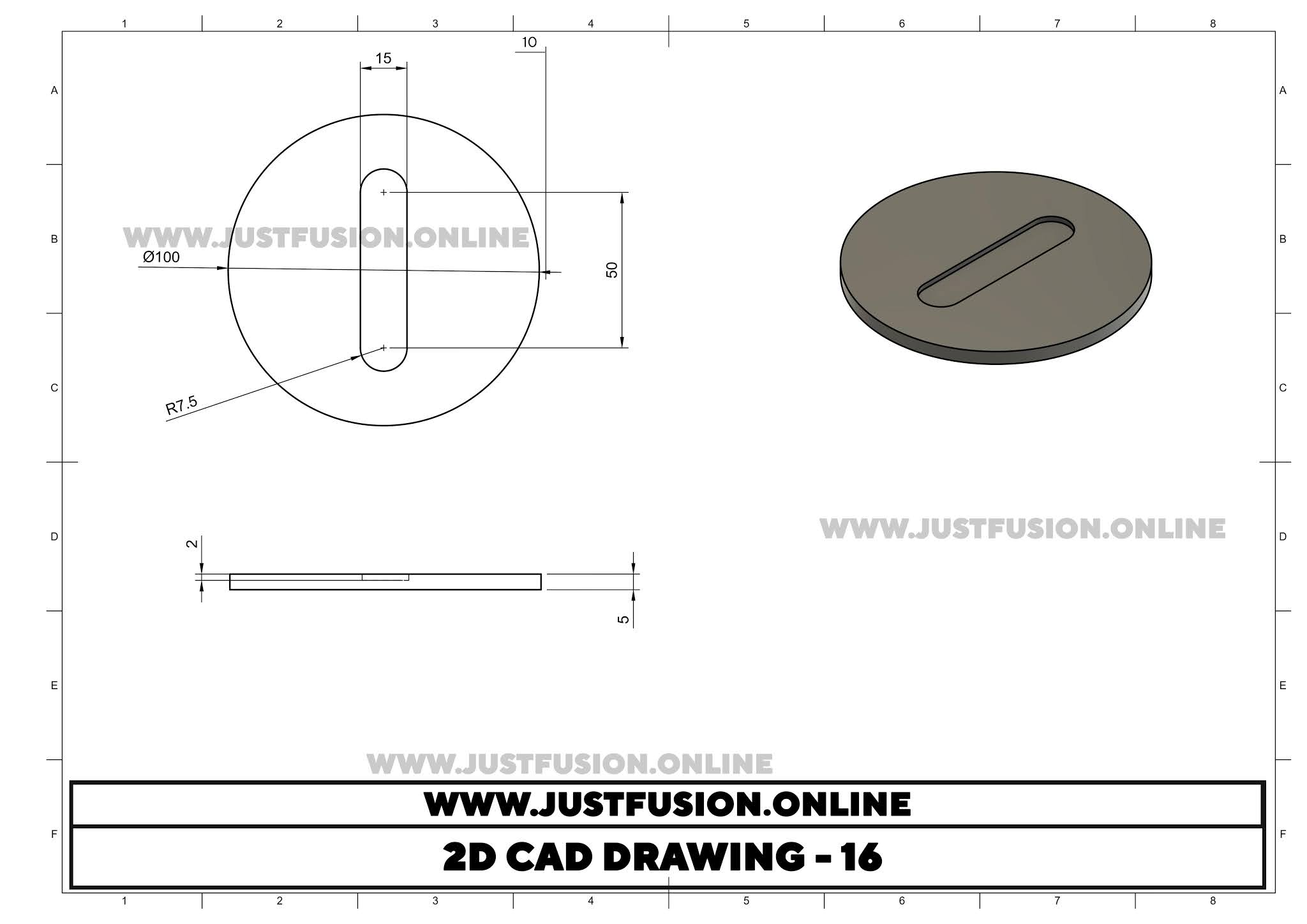 2d Cad Drawing 16 Cad Exercise Drawing For Beginners