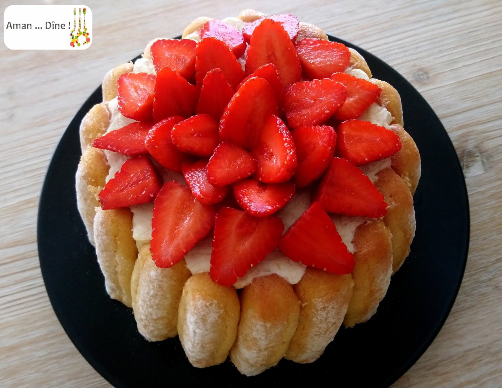 Charlotte fraise rhubarbe