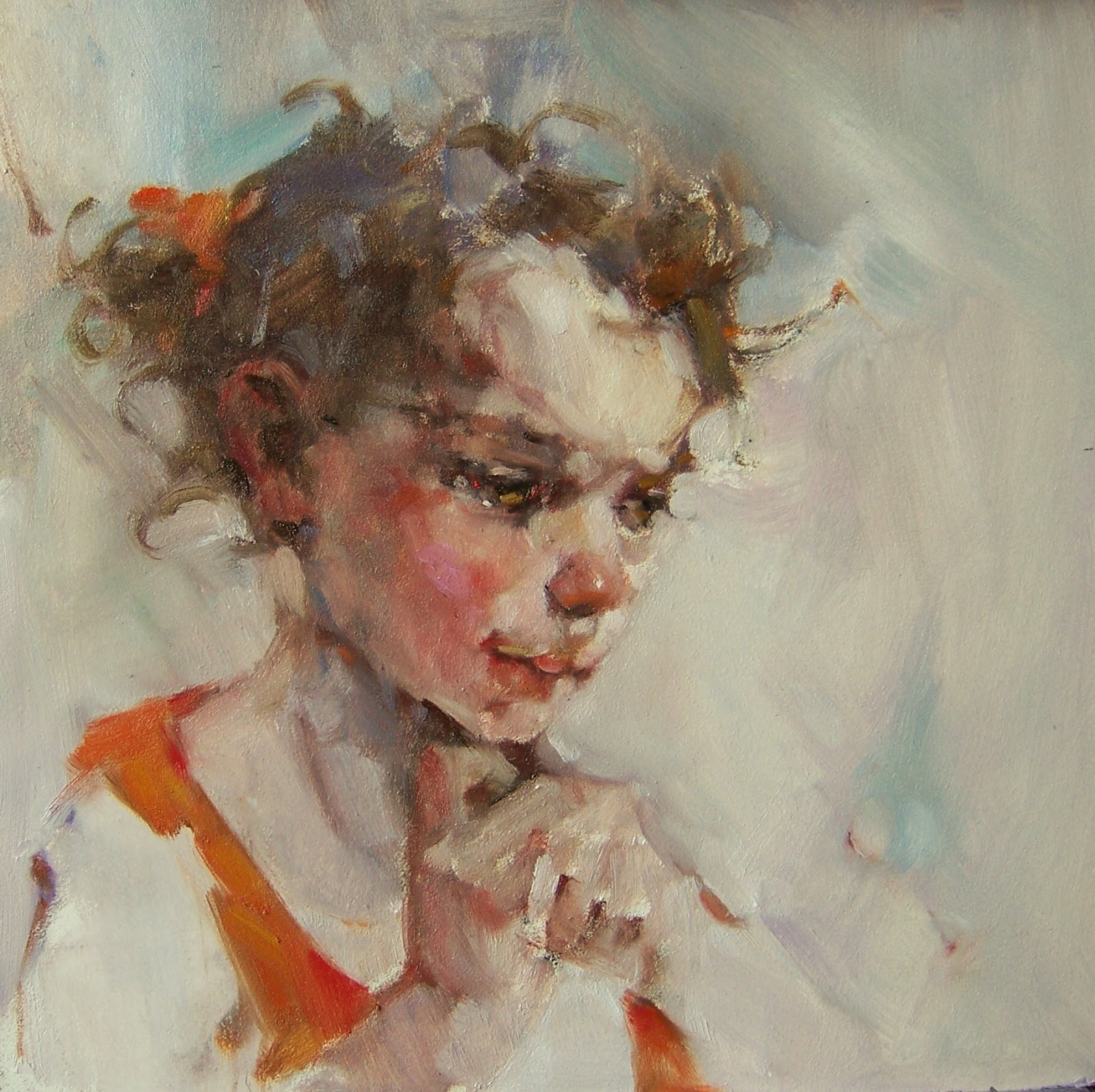 Kim Roberti Art Gallery: "Delight" Kim Roberti's 6"x6" original oil ...