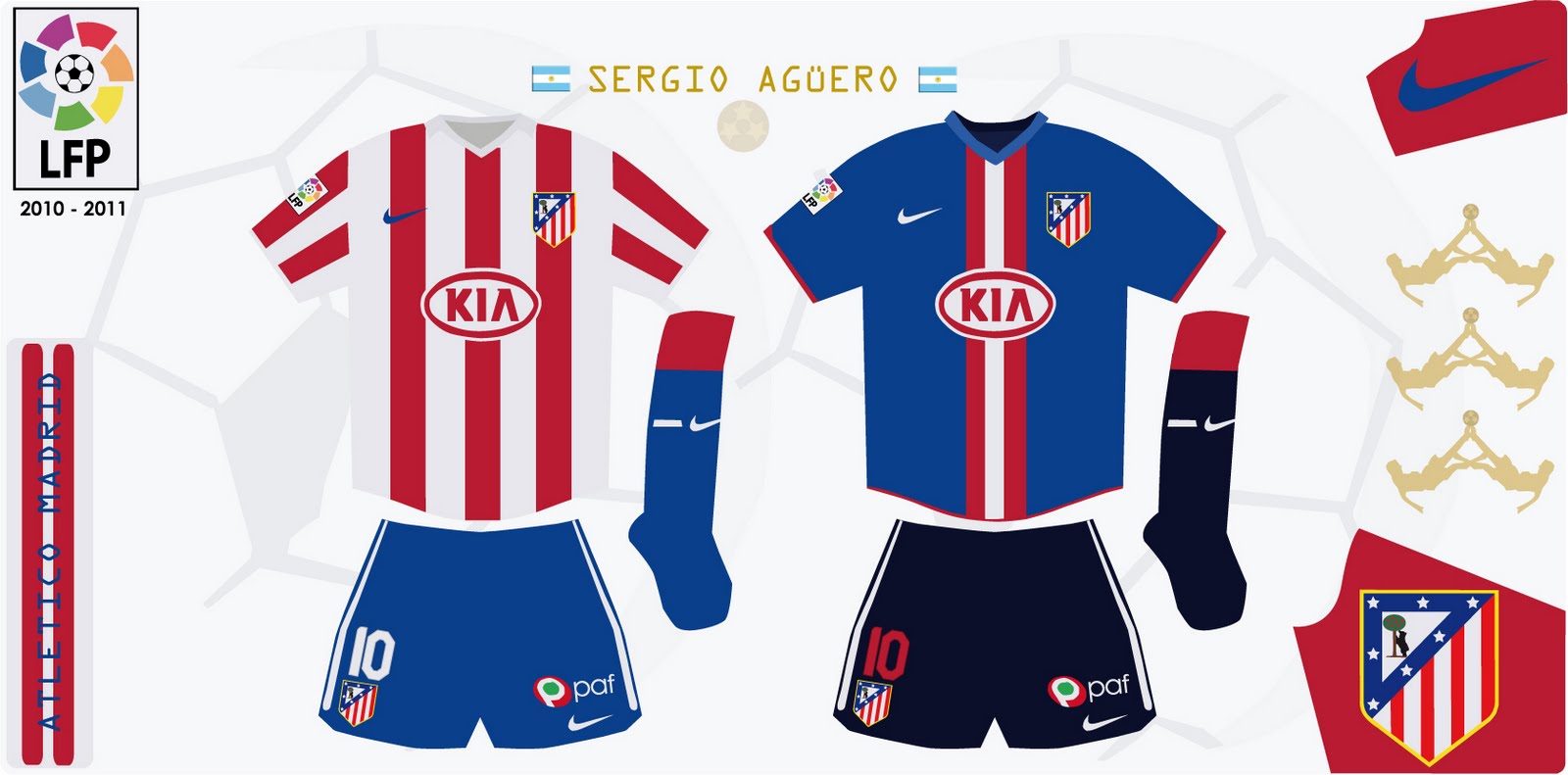 Design Futbol Kits: Atlético Madrid 2010 - 2011 (Liga BBVA)