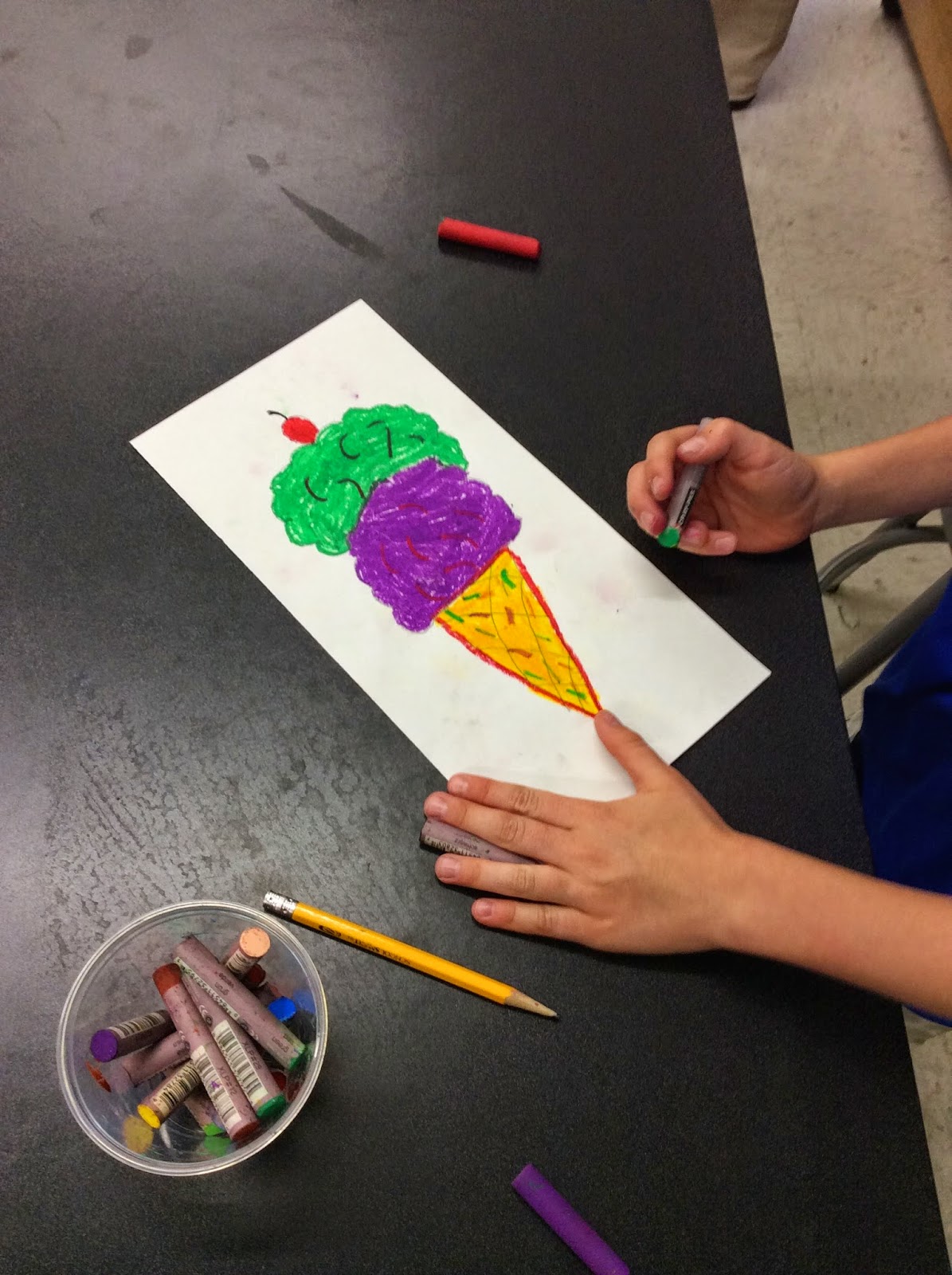 Ms. Curry's Art Room : 2nd grade Wayne Thiebaud Ice Cream Cones