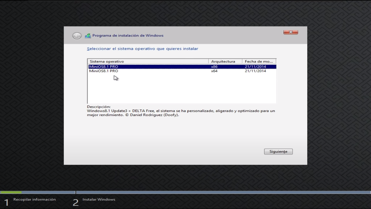Programas Dixguel: Capturas de Pantalla Windows MINIOS 8 Pro 2021