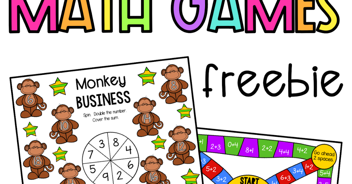 Math Games (freebie) | A Sunny Day in First Grade