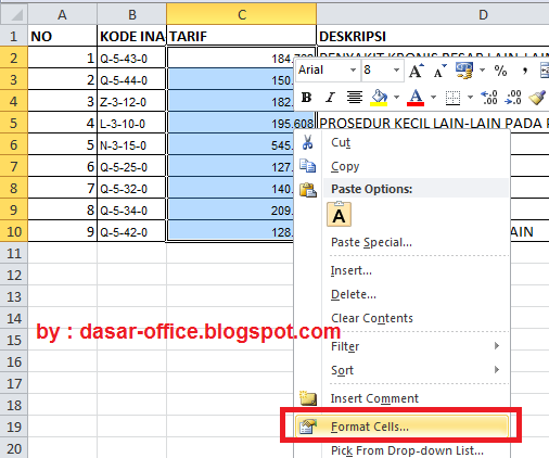Cara Mengatur Format Mata Uang Rupiah (Rp) dalam Excel - Dasar Office ...