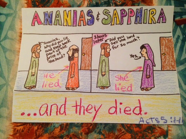 Children's Bible Lessons: Lesson - Ananias And Sapphira Lied And Died