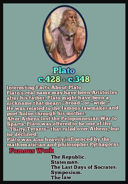 PLATO- Biography Philosophy, A Western Political Philosopher plato