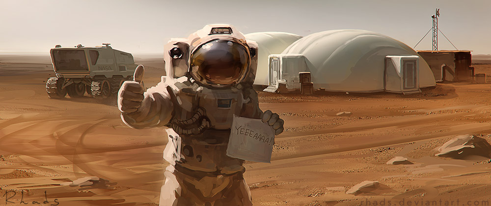 Concept art for The Martian by Artem Cheboha | human Mars