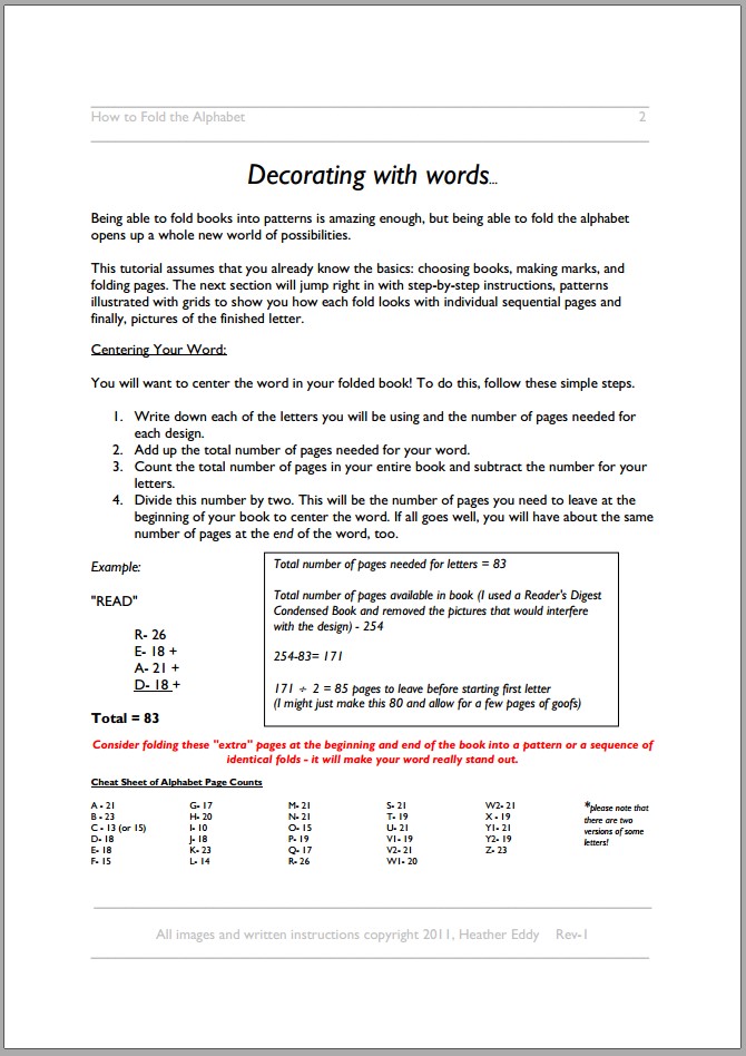 How to Fold Block Alphabet Letters