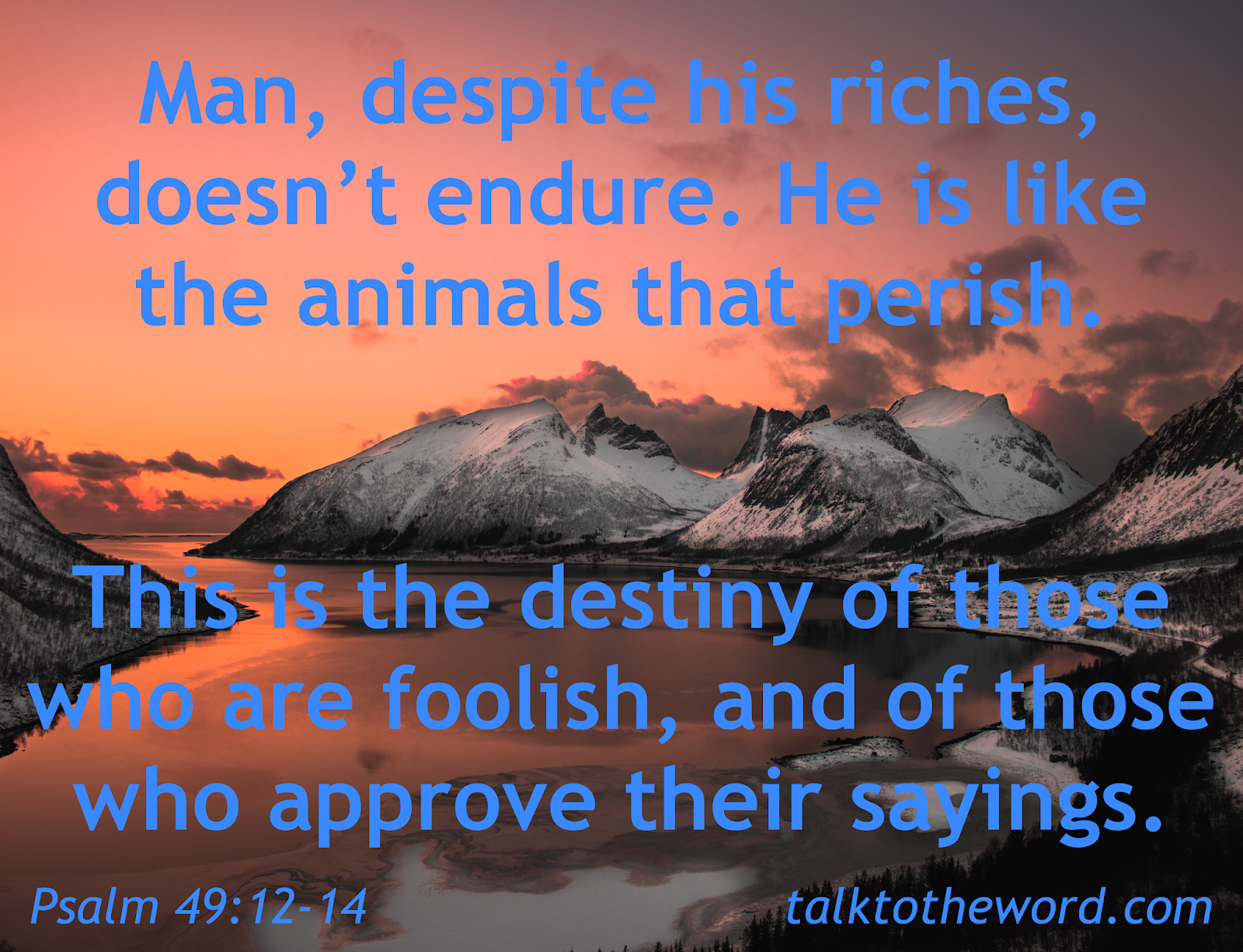 Psalm 49 12 14