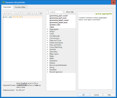 How to assign RGB colours to QGIS vector file
