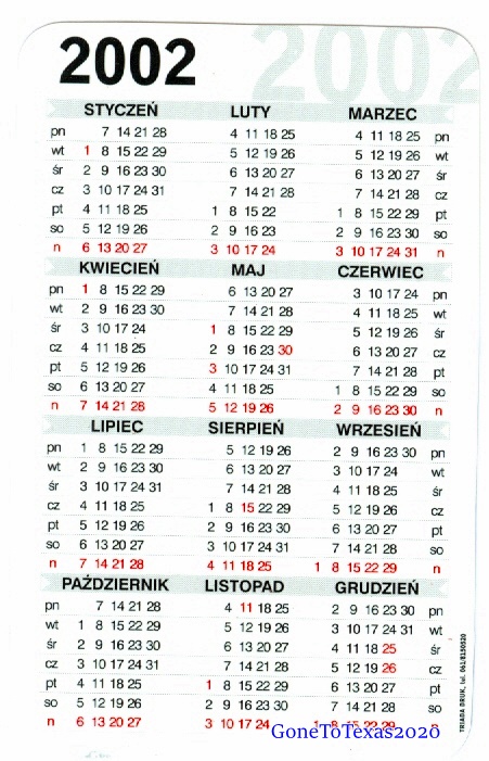 My Pocket Calendars: Ginkofar