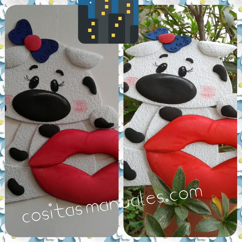 Vacas caricatura con Labios - Lili Daza Diseño