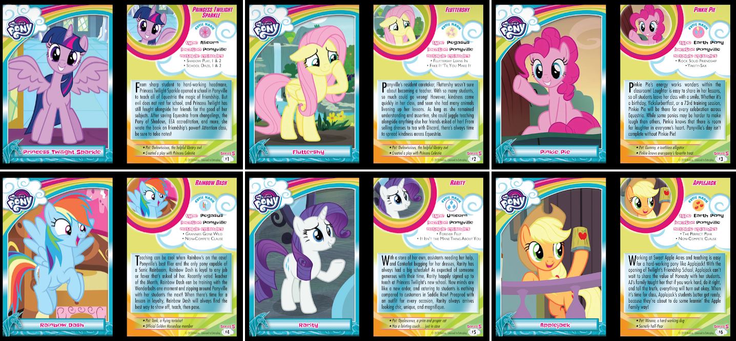 My Little Pony Trading Cards - Printable Cards