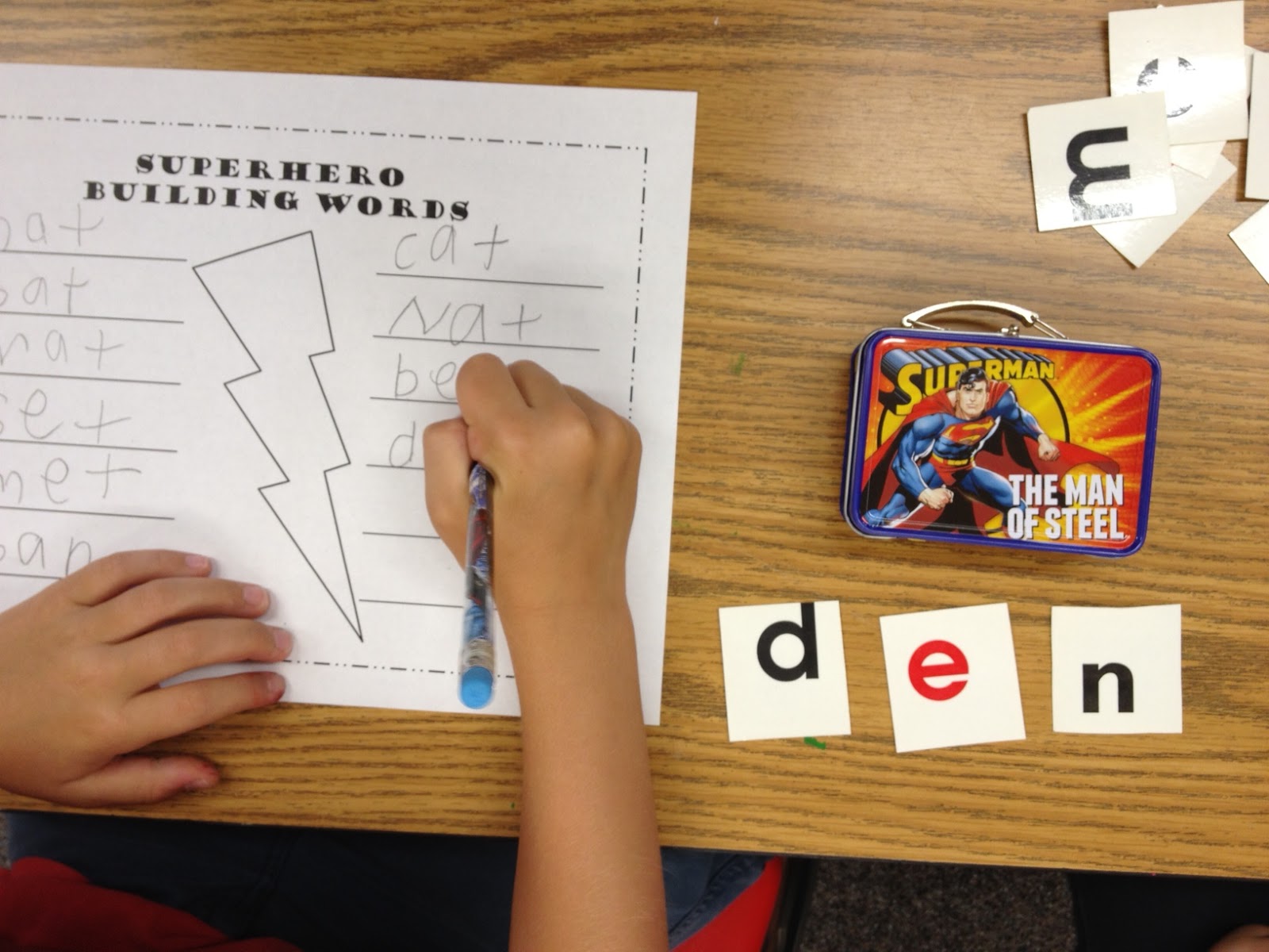 Superhero Subtraction and Building Words - Apples & ABC's