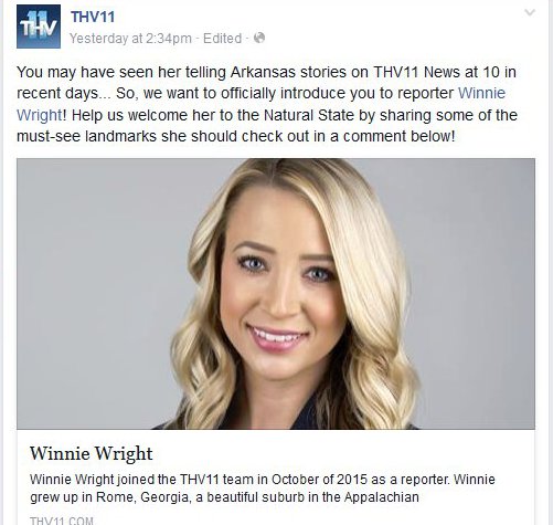 Arkansas TV NEWS: KTHV Adds New Reporter