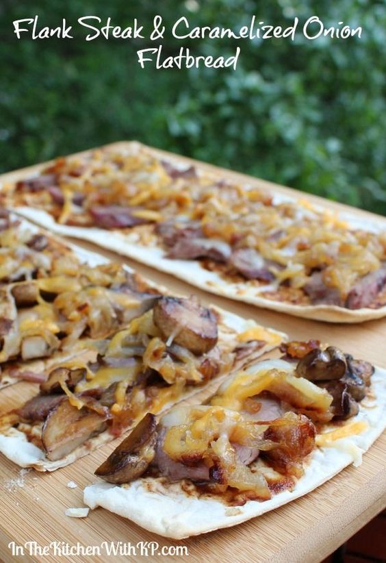 Flank Steak and Caramelized Onion Flatbread - Recipe 22