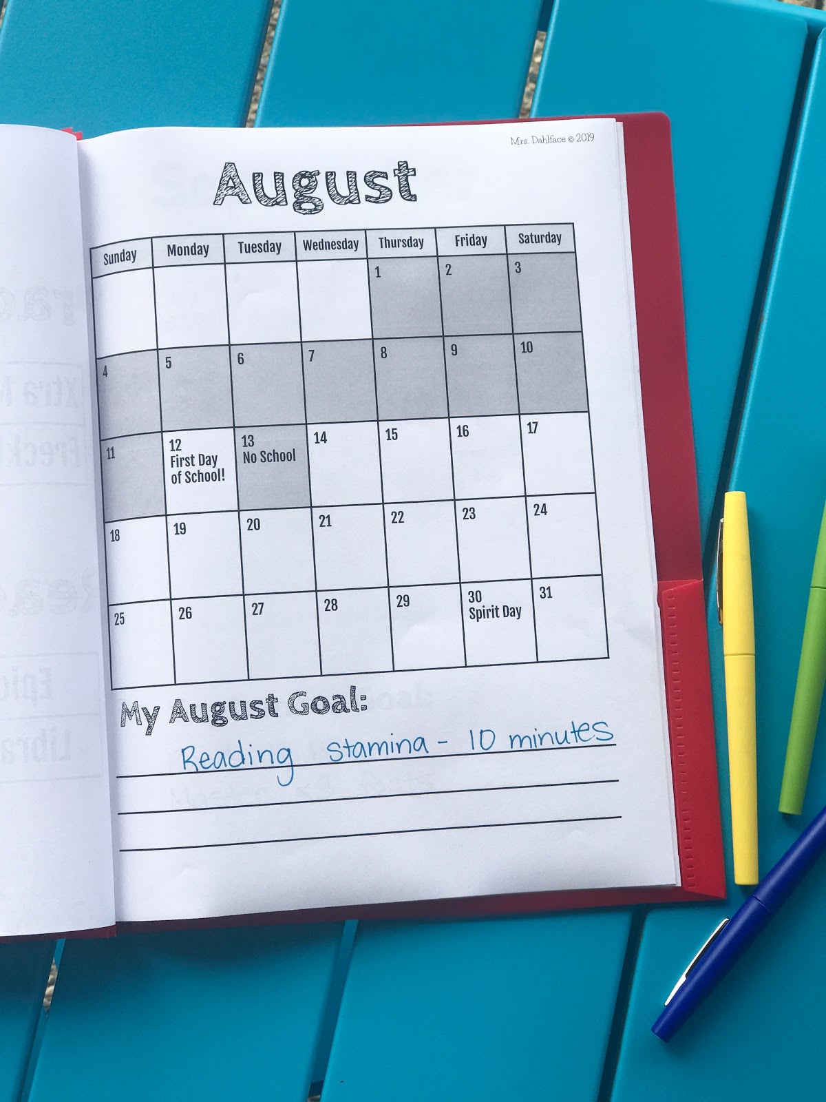 Editable Student Planner Agendas