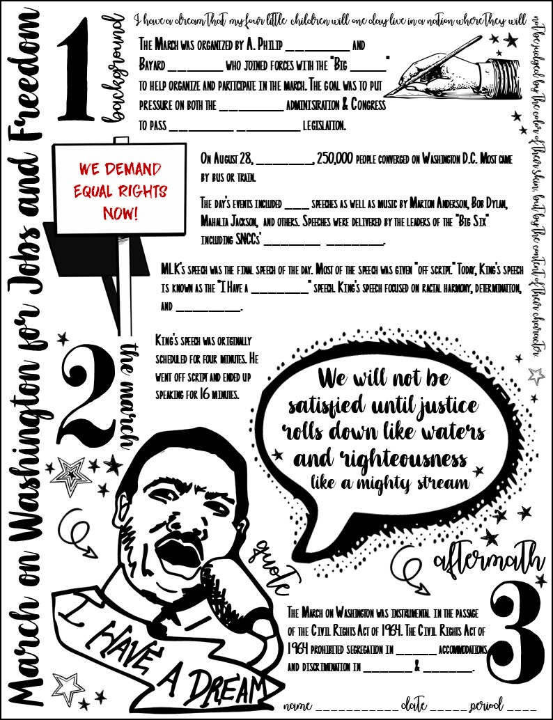 Civil Rights Movement Guided and Interactive Notes