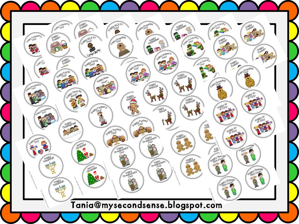 My Second Sense: Year Long Celebration Buttons!