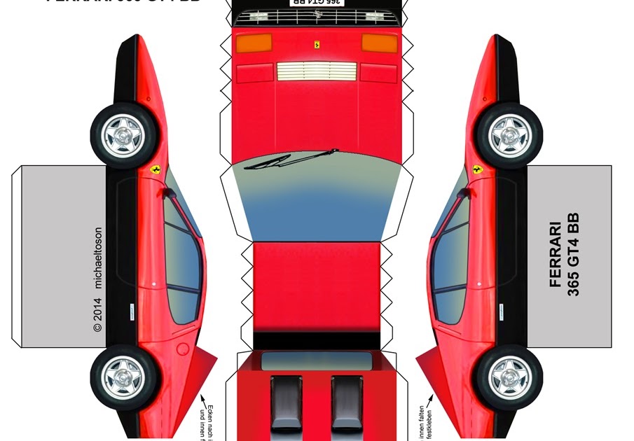 SP. Papel Modelismo: PaperCraft - Ferrari 365 GT4 Berlinetta Boxer ...
