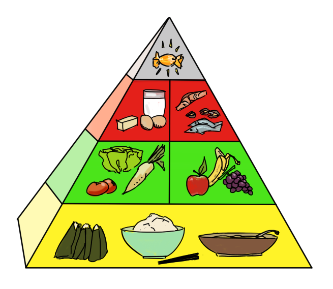 Lions in Japan: Yellow, Red and Green Foods: The Japanese Food Pyramid