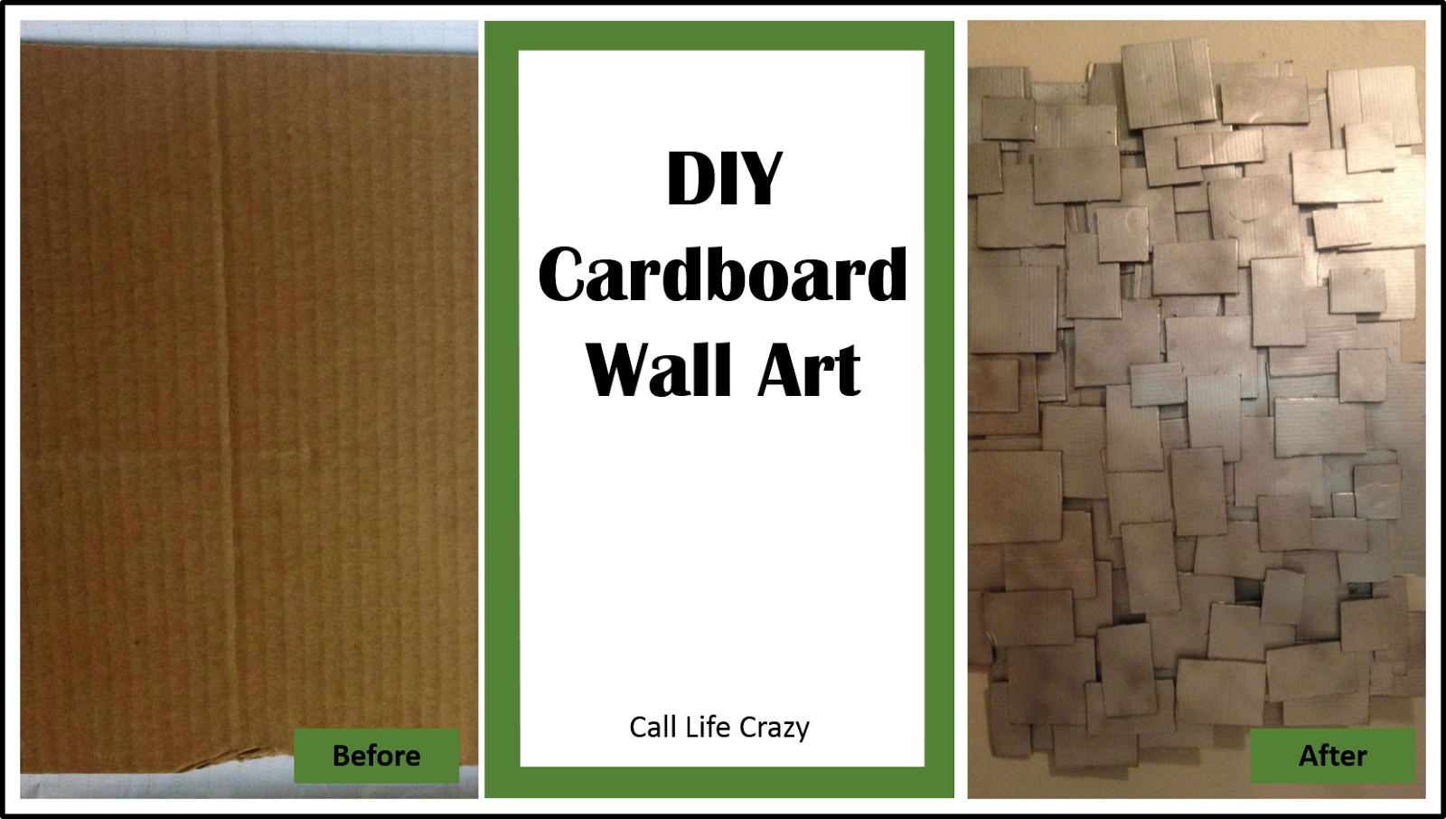 DIY Cardboard Wall Art for only $3 - Call Life Crazy