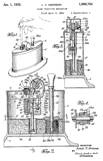 Table lighters collectors' guide: Patent: Ronson Touch-Tip Lighter ...