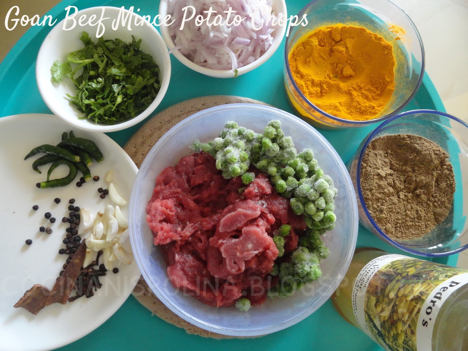 Cocinanispolina: {Recipe}Goan Beef Mince Potato Chops