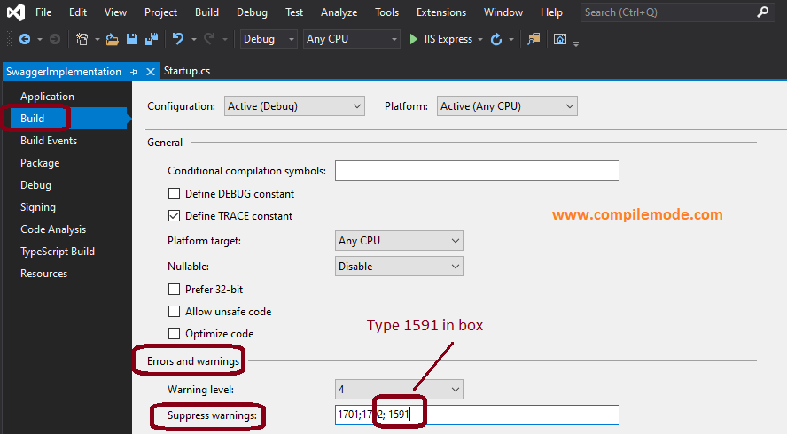 How To Fix Xml Comment Warning In Aspnet Web Api
