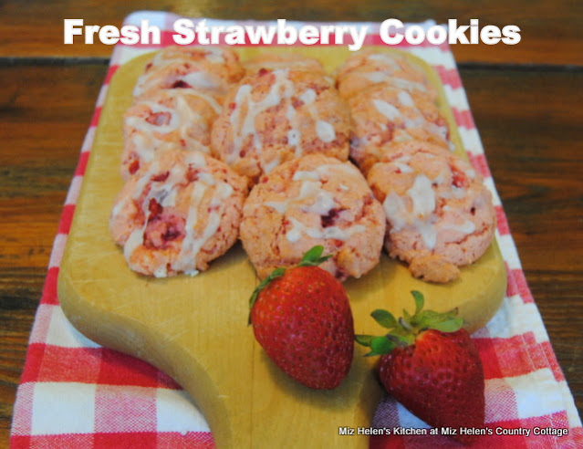 Fresh Strawberry Cookies With Vanilla Glaze