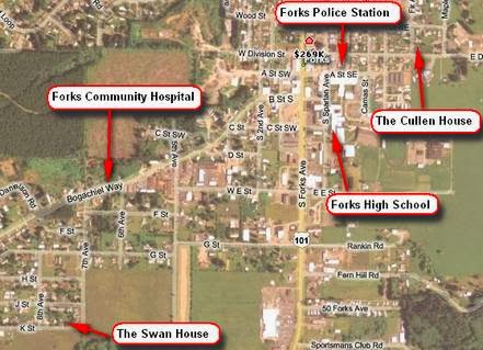 TWILIGHT: Mapa de Forks