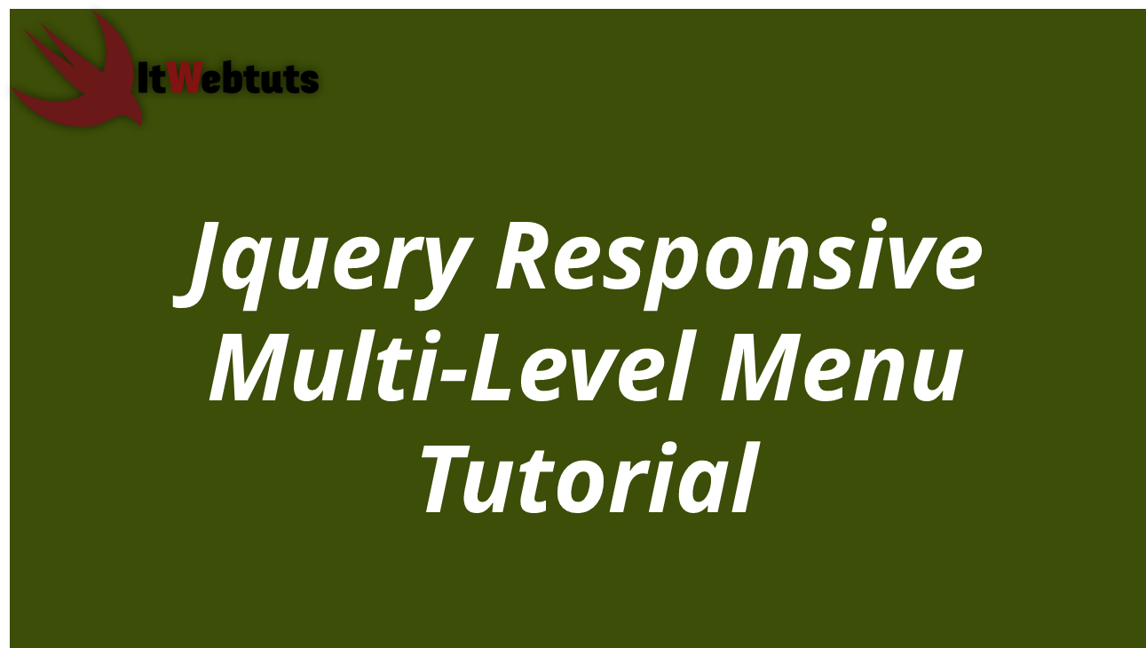 Jquery Responsive Multi Level Menu Tutorial