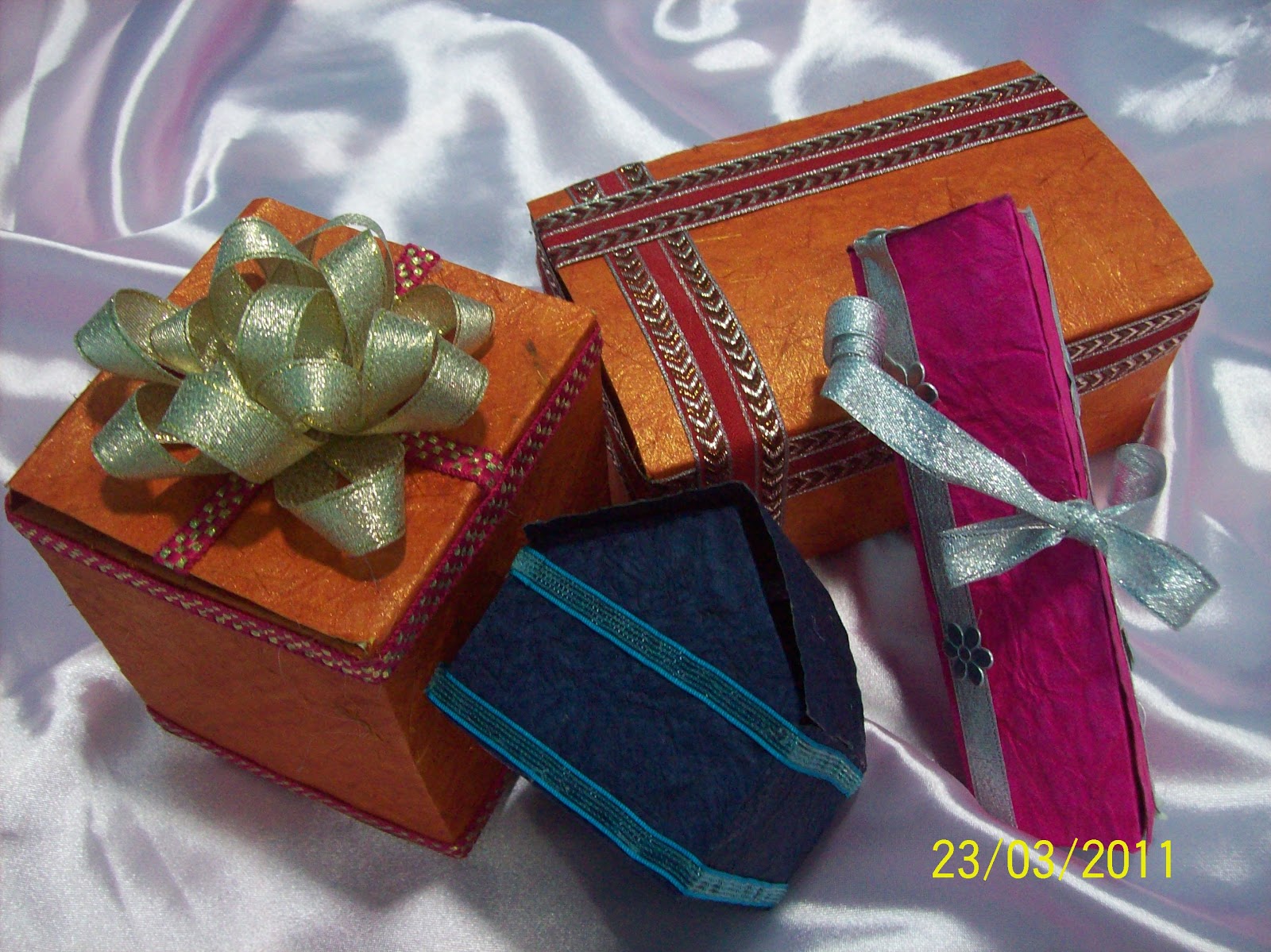 Silkribbonss-the hobby lobby: Gift boxes- Trousseau packing